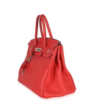 Hermès Birkin 35 Leather Handbag - Red