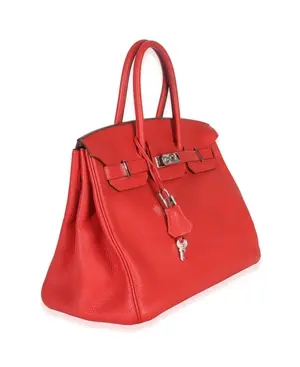 Hermès Birkin 35 Leather Handbag - Red