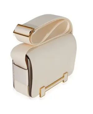 Hermès Geta Leather Handbag - White