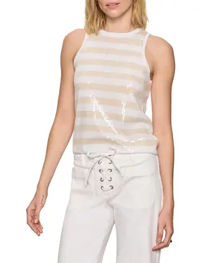 Sanctuary Striped Sequin Tank