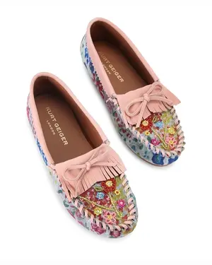Kurt Geiger Embellished Floral Loafers