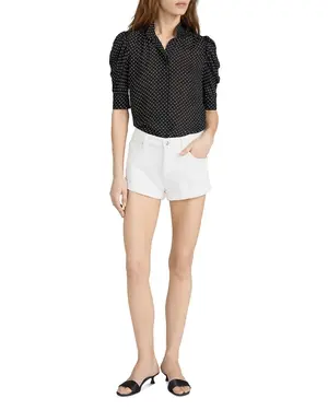 FRAME The Gillian Silk Top - Black Multi