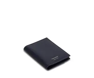 FERRAGAMO Blue Classic Credit Card Holder