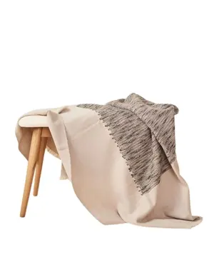 STUDIO VARIOUSLY Flo Merino Textured Handloom Throw - Brown