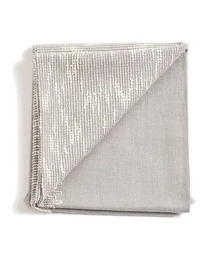 STUDIO VARIOUSLY Flo Merino Textured Handloom Throw - Grey