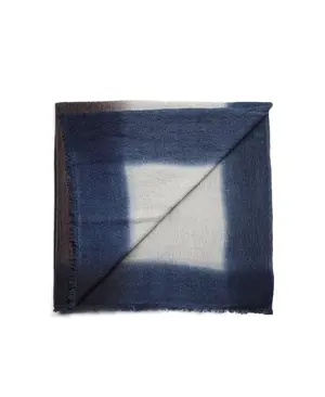STUDIO VARIOUSLY Moonstruck Handloom Handspun Merino Throw - Blue