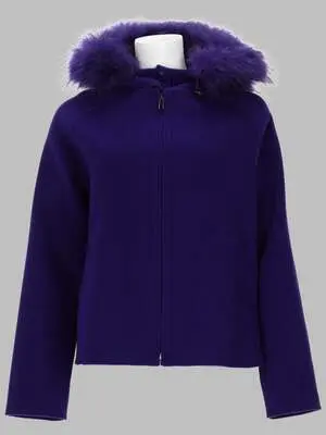 P.a.r.o.s.h Hooded Fur Trimmed Jacket - Multicolor