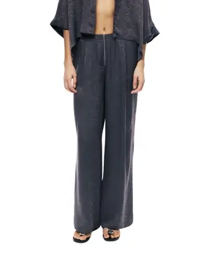 NOCTURNE Relaxed Straight-leg Pants With Textured Fabric