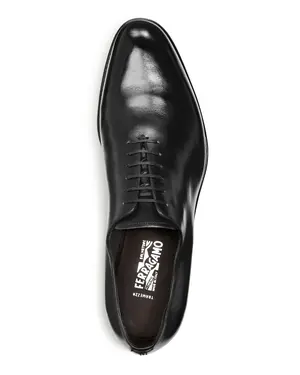FERRAGAMO Angiolo Leather Plain Toe Oxfords