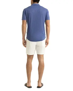 Orlebar Brown Sebastian Linen Polo Shirt - Nightfall Blue