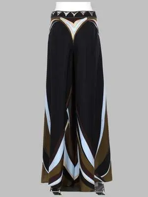 Emilio Pucci Palazzo Silk Pants - Multicolor