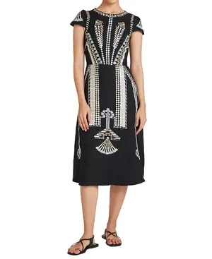TEMPERLEY LONDON Avalon Dress With Geometric Embroidery