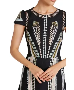 TEMPERLEY LONDON Avalon Dress With Geometric Embroidery