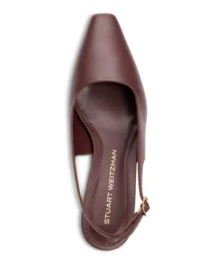 STUART WEITZMAN Stassi Slingback Pumps - Brownstone