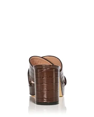 STUART WEITZMAN Dyna Croc Effect Platform Sandals