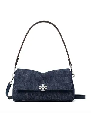 Tory Burch Charlie Denim Shoulder Bag - Midnight