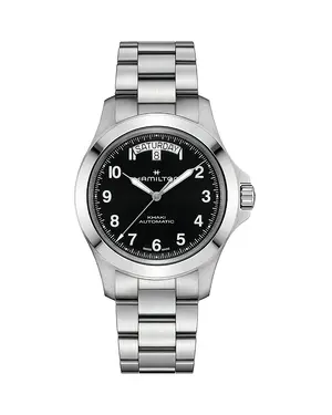 Hamilton Khaki Field Day-date Automatic Watch - Black/silver