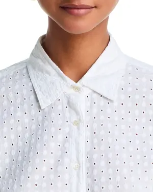 Xirena Beau Eyelet Cotton Shirt - White