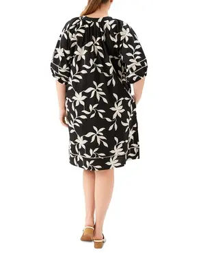 Karen Kane Puff Sleeve Floral Dress