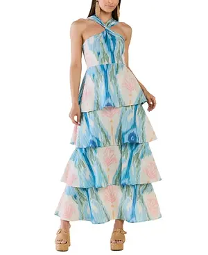 EDDY X Charli Evans Emma Dress - Harbor Island Waves Ikat