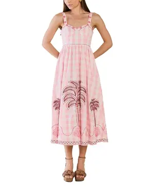EDDY X Charli Evans Savi Mini Dress - Pink Sands Gingham
