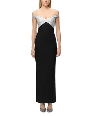 Herve Leger Slit Evening Dresses