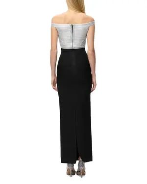 Herve Leger Metallic Bonnie Gown