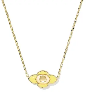 Kendra Scott Abbie Medallion Pendant Necklace - Gold/yellow