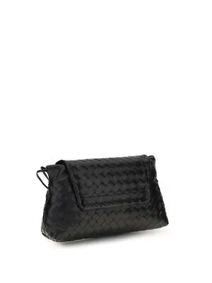 Bottega Veneta Intrecciato Shoulder Bag - Black