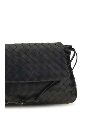 Bottega Veneta Intrecciato Shoulder Bag - Black