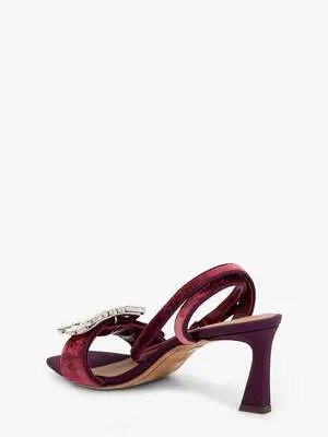 Dolce & Gabbana Embellished Velvet Slingback Sandals