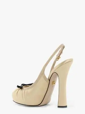 Dolce & Gabbana Satin Pumps With Bow Detail