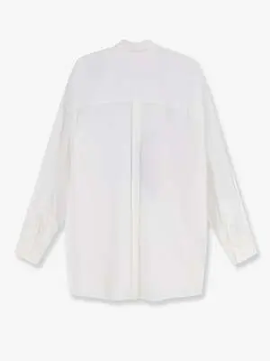 Dolce & Gabbana Oversize Cotton Shirt With Lace Trim