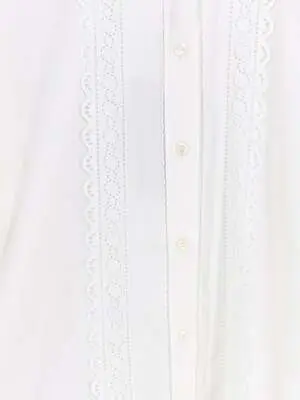 Dolce & Gabbana Oversize Cotton Shirt With Lace Trim