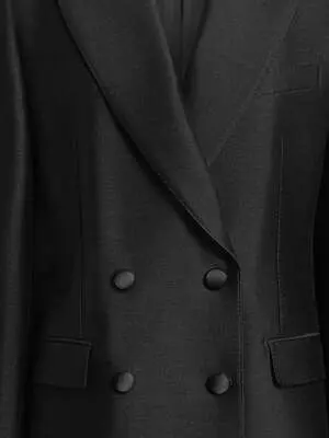 Dolce & Gabbana Black Double-breasted Faille Blazer - Multicolor