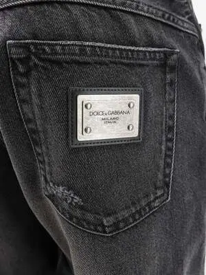 Dolce & Gabbana Black Denim Trousers - Blue