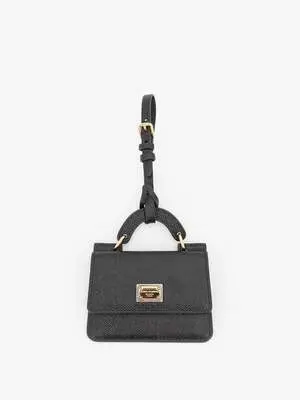 Dolce & Gabbana Hammered Leather Card Holder With Metal Logo Tag - Multicolor