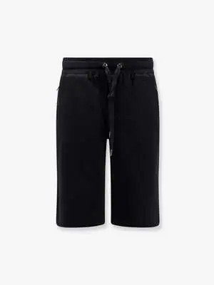 Dolce & Gabbana Cotton Bermuda Shorts With Metal Logo Patch