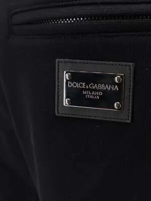 Dolce & Gabbana Cotton Bermuda Shorts With Metal Logo Patch