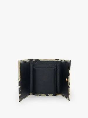 Dolce & Gabbana Hammered Leather Wallet With Animal Print