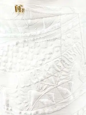 Dolce & Gabbana Brocade Skirt With Dg Logo