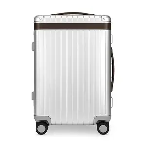 CARL FRIEDRIK Aluminum Carry-on Suitcase - Chocolate