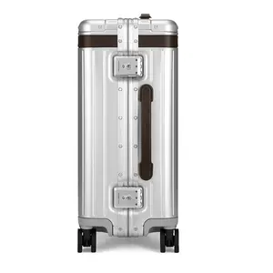 CARL FRIEDRIK Aluminum Carry-on Suitcase - Chocolate