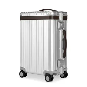 CARL FRIEDRIK Aluminum Carry-on Suitcase - Chocolate