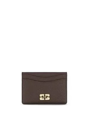 GANNI Textured Faux Leather Card Holder - Multicolor