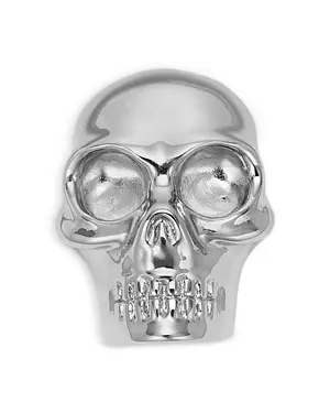 Alexander McQueen Skull Stud Brooch - Silver/cry