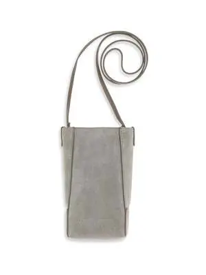 Brunello Cucinelli Brunello Cucinelli Women Bc Duo Suede Cell Phone Case Gray