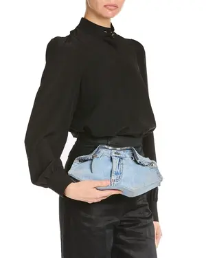 Alexander McQueen Denim Shoulder Bag