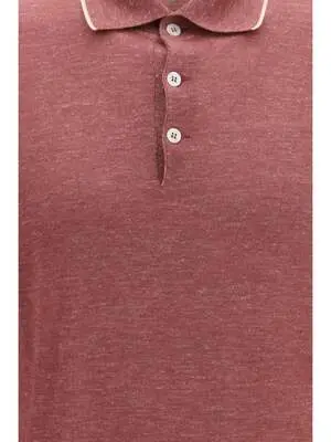 Brunello Cucinelli Lightweight Cashmere, Silk And Hemp Knit Polo - Multicolor