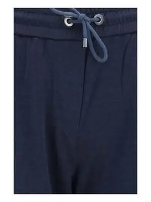 Brunello Cucinelli Cotton And Silk Blend Drawstring Pants
